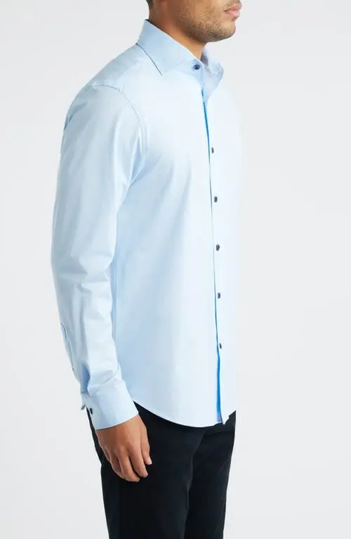 Bugatchi James Ooohcotton® Solid Button-up Shirt - Sky