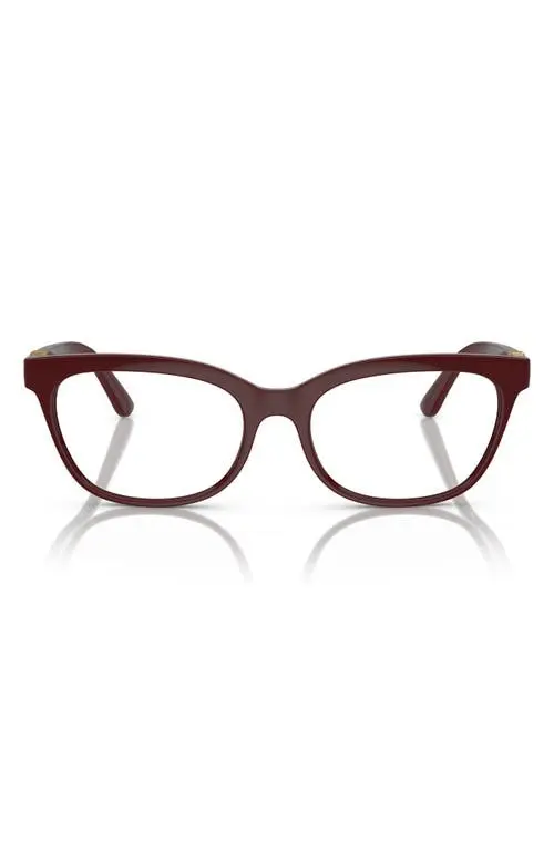 Dolce & Gabbana 54mm Butterfly Optical Glasses - Bordeaux/demo Lens