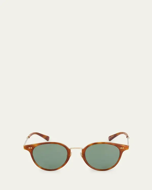 MR. LEIGHT Marmont Combo S Round Sunglasses - Amber Tortoise