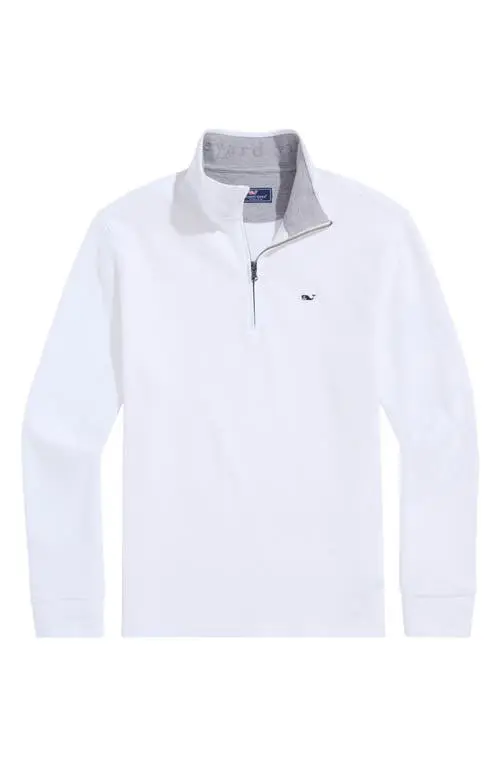 Vineyard Vines Saltwater Quarter Zip Pullover - White Cap