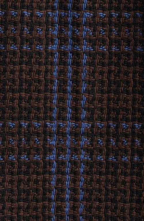WAX LONDON Whiting Plaid Recycled Cotton-blend Shirt Jacket - Brown/blue