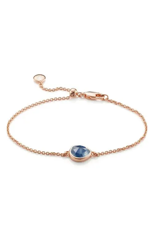 Monica Vinader Mini Siren Fine Chain Bracelet - Rose Gold/kyantie