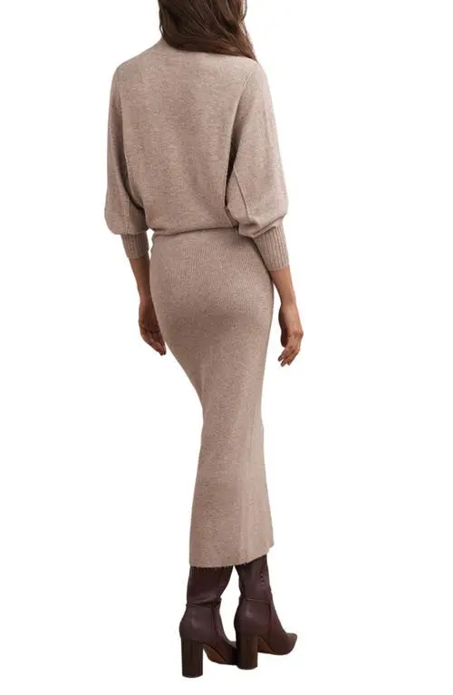 REISS Long Sleeve Maxi Sweater Dress