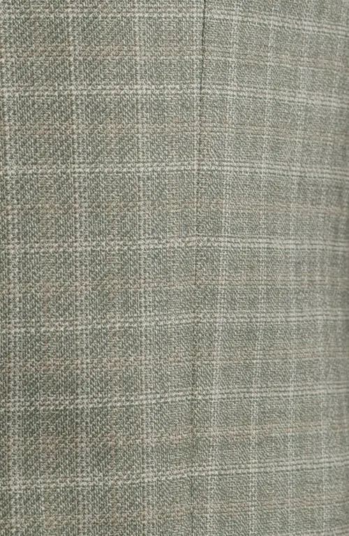 BOSS Hutson Plaid Wool Sport Coat - Medium Green