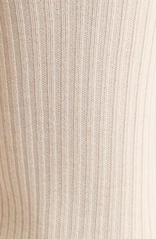 Nordstrom Ribbed Merino Wool Blend Crew Socks - Ivory