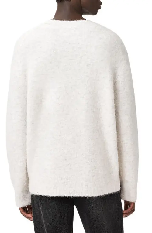 ALLSAINTS Curv Alpaca & Wool Blend Sweater - Ecru White