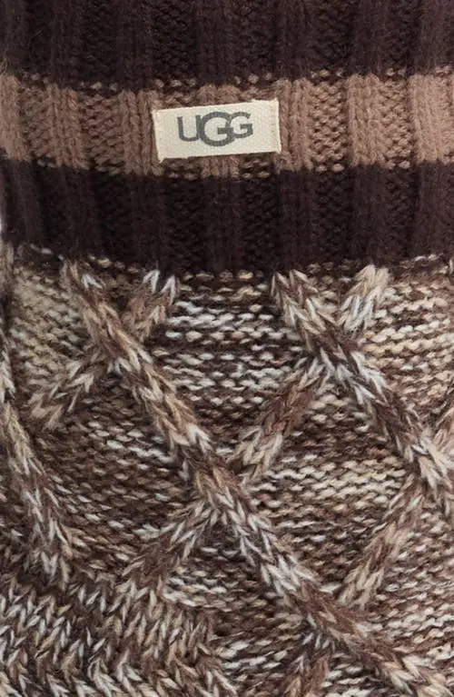 UGG Deedee Fleece Lined Quarter Socks - Dark Caramel