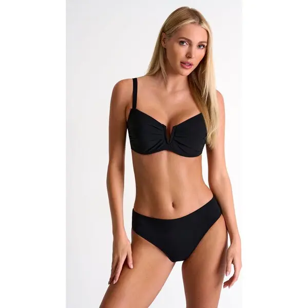 Shan Classic Mid-rise Bikini Bottom - Black