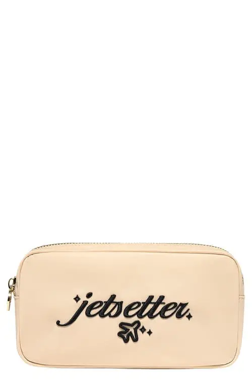 Stoney Clover Lane Small Jetsetter Nylon Pouch - Sand