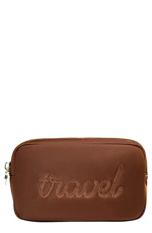Stoney Clover Lane Small Travel Embroidered Nylon Pouch