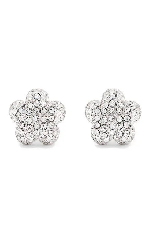 Marc Jacobs Daisy Pavé Stud Earrings - Silver/crystal