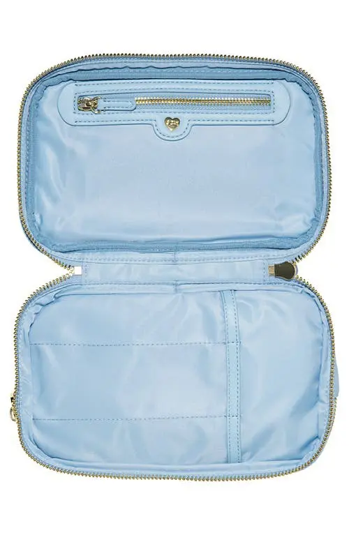 Stoney Clover Lane Double Zip Nylon Pouch - Periwinkle