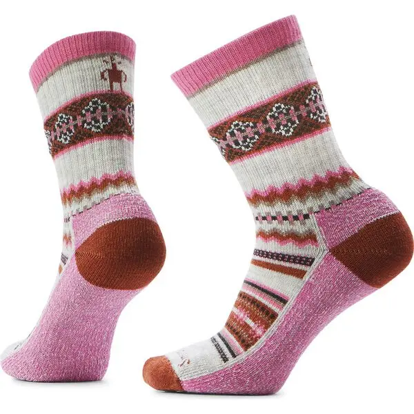 Smartwool Everyday Cozy Snowed In Crew Socks - Garden Pink