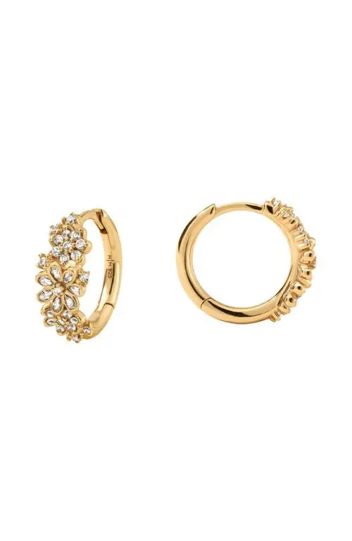 MADE BY MARY Flora Luxe Huggie Hoop Earrings - Gold Vermeil
