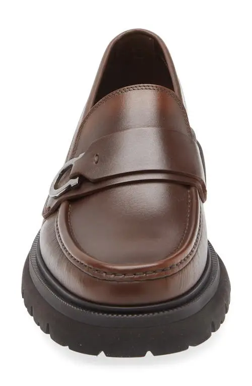 FERRAGAMO Andover Gancini Lug Sole Loafer