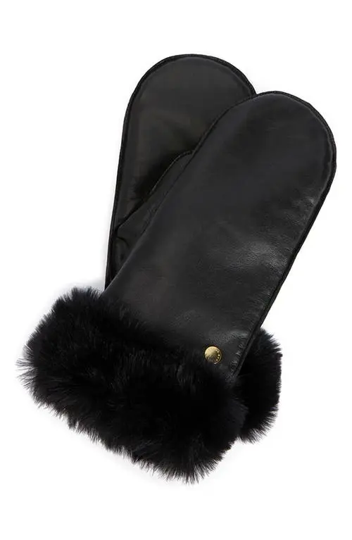 Barbour Daniella Leather Mittens - Black