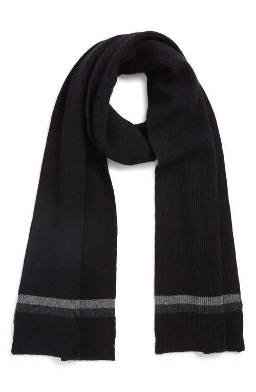 Robert Barakett Tipped Wool And Cashmere Scarf - Black