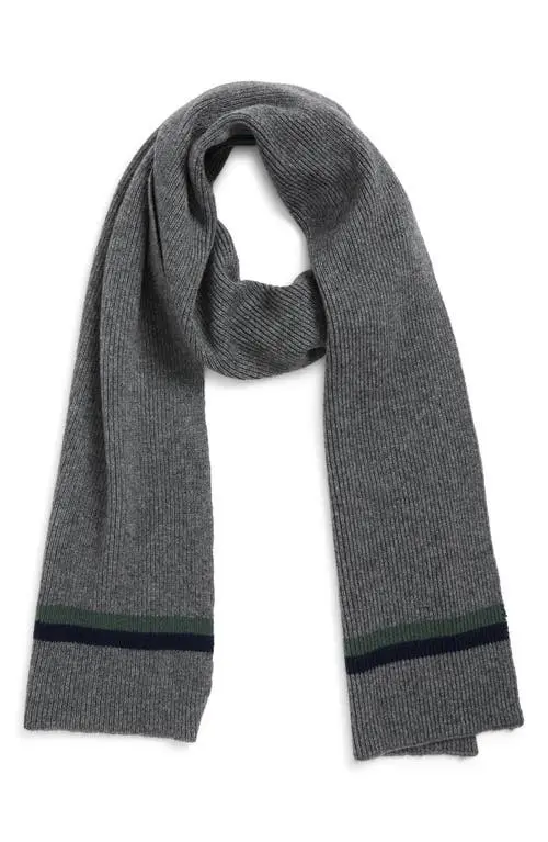 Robert Barakett Tipped Wool And Cashmere Scarf - Grey
