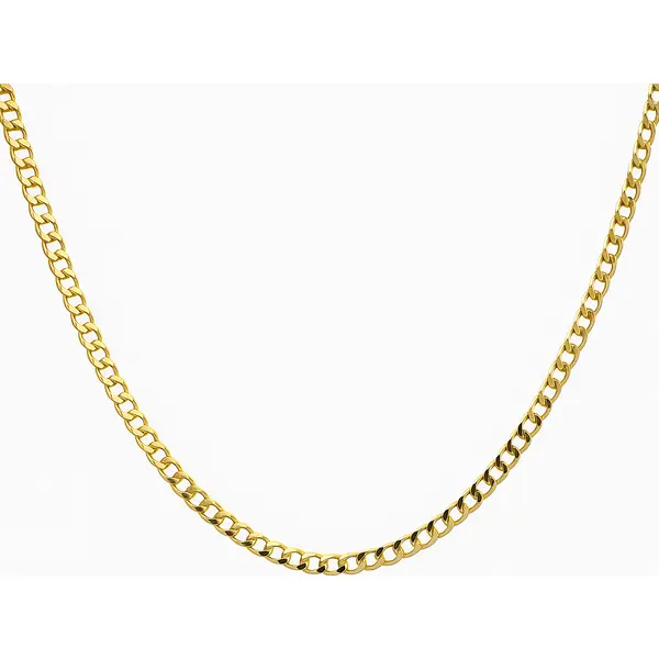 ANCONA JEWELRY 10k Gold 4.5mm Curb Link Necklace - Yellow