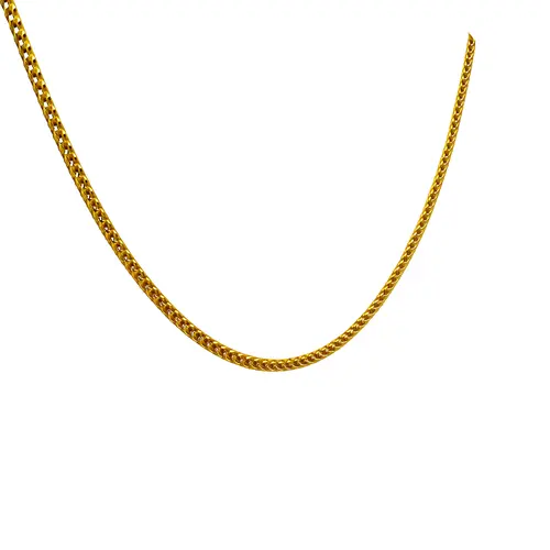 ANCONA JEWELRY 14k Solid Gold Franco Chain Necklace 2.7mm