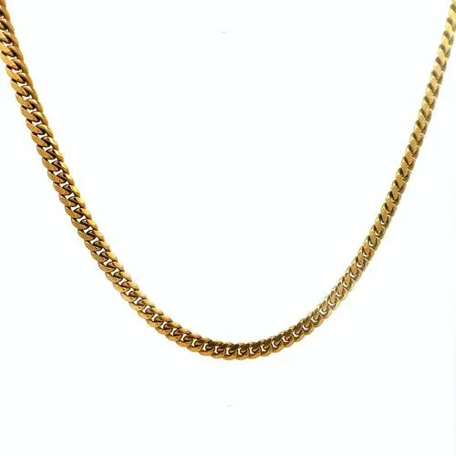 ANCONA JEWELRY 14k Gold Miami Cuban Link 6mm Inch Necklace - Yellow
