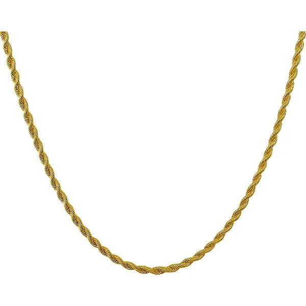 ANCONA JEWELRY 14k Gold 2.5mm Rope Chain Necklace - Yellow