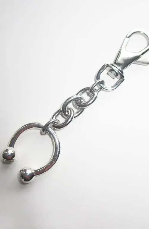 RIMOR JEWELRY Pierced Ring Key Chain - Silver