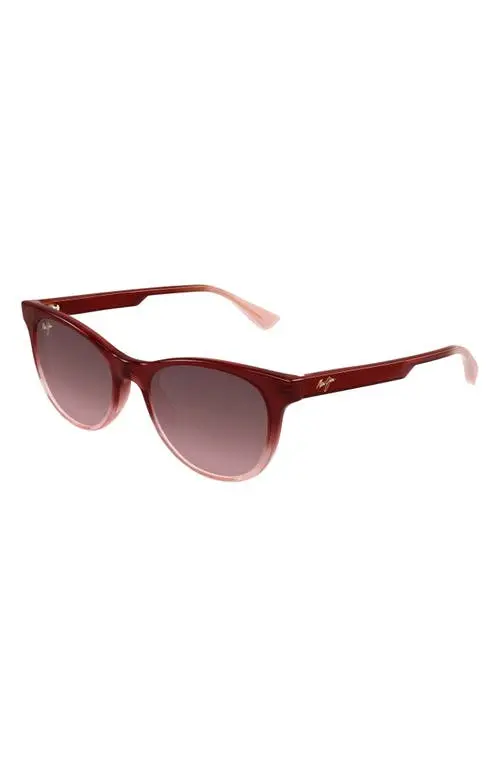 Maui Jim Lonomea 52mm Polarized Cat Eye Sunglasses - Red