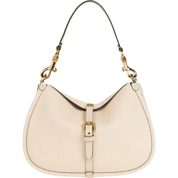 Etro Medium Tumbled Leather Pony Bag - Ivory