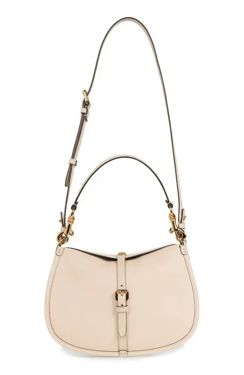 Etro Medium Tumbled Leather Pony Bag - Ivory
