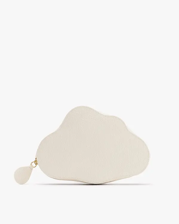 Cuyana Italian Leather Cloud Pouch - Ecru