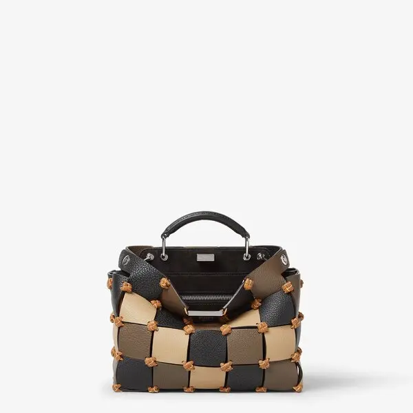 Fendi Peekaboo Iseeu Small Color Patchwork Cuoio Romano Leather Bag - Multi