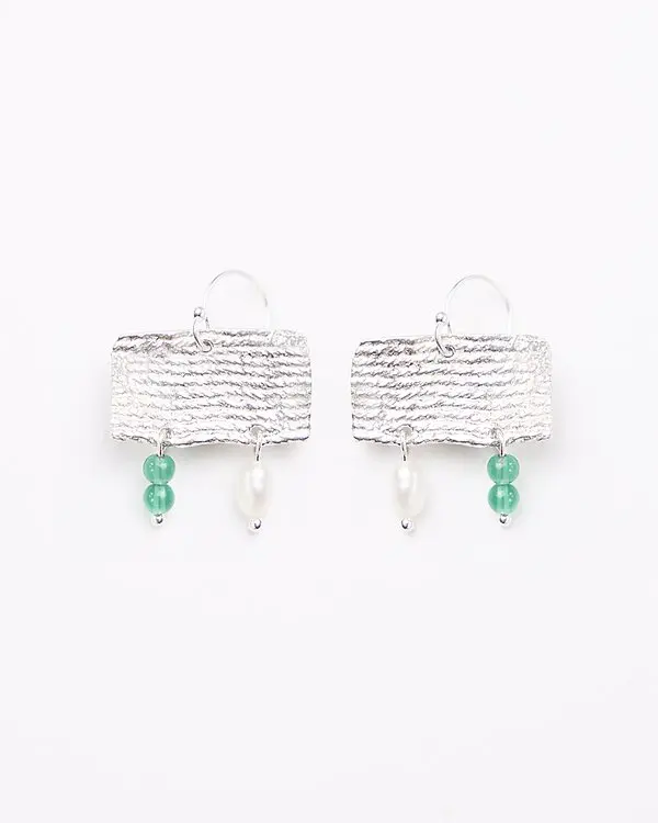 COG Vessel Dangle Earrings - Silver