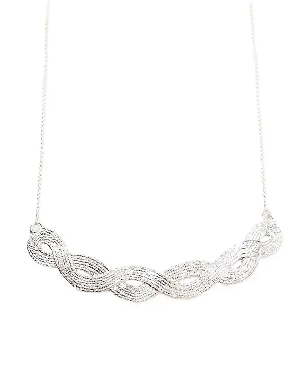 COG Braid Pendant Necklace - Silver