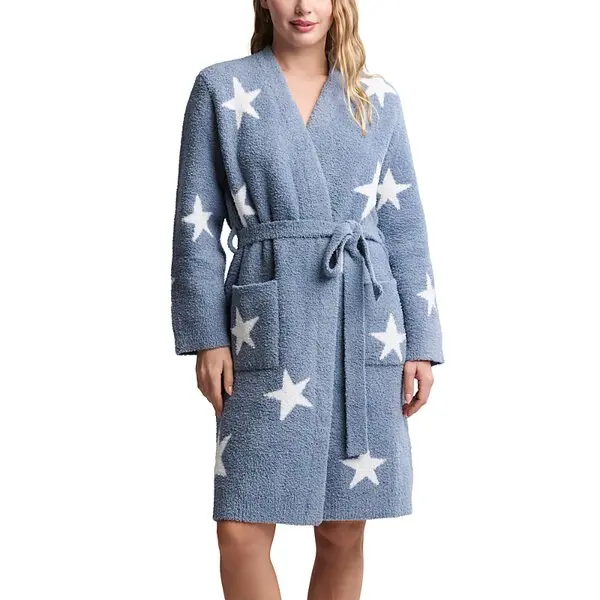 Barefoot Dreams Cozychic Starry Night Robe - Blue Dusk-pearl