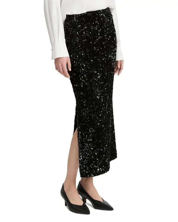 Vince Sequin Velvet Maxi Skirt