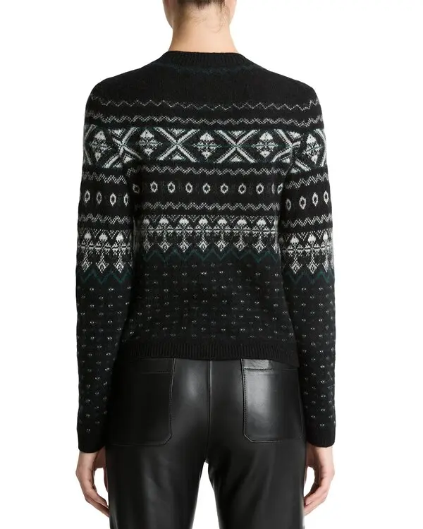 Vince Boiled Fair Isle Cashmere Sweater