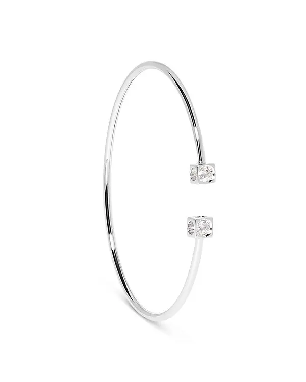 DINH VAN Le Cube Diamant 18k Diamond Cuff Bracelet - White Gold