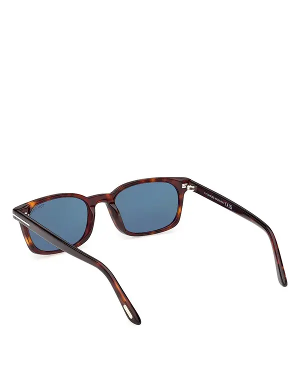 TOM FORD Miles Square Sunglasses - Havana/blue