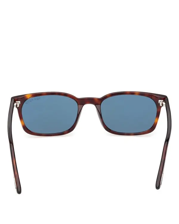 TOM FORD Miles Square Sunglasses - Havana/blue