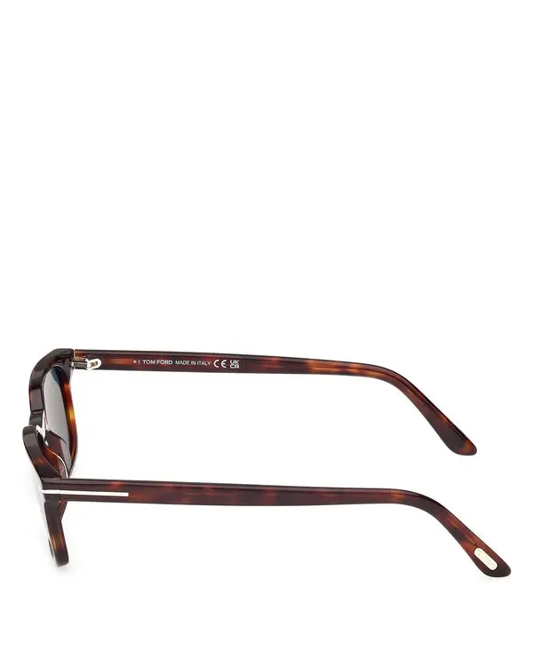 TOM FORD Miles Square Sunglasses - Havana/blue