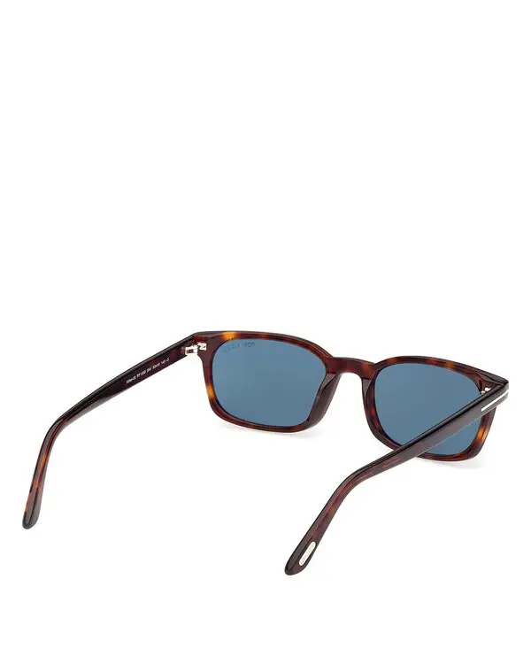 TOM FORD Miles Square Sunglasses - Havana/blue