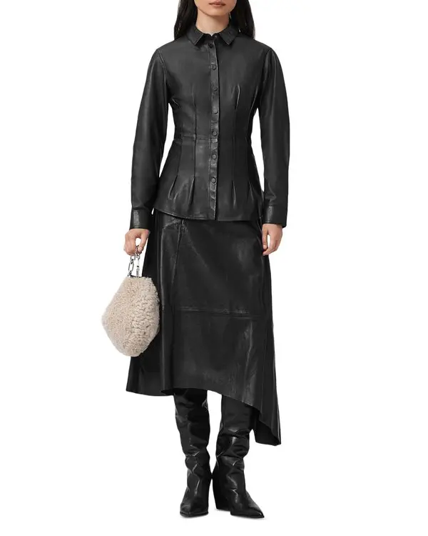 ALLSAINTS Gia Lea Leather Skirt