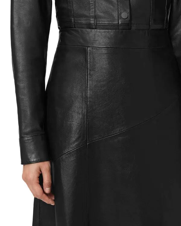 ALLSAINTS Gia Lea Leather Skirt