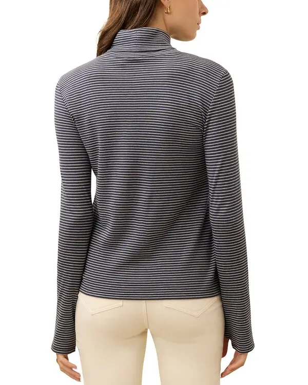 Faherty Brand Striped Turtleneck Top
