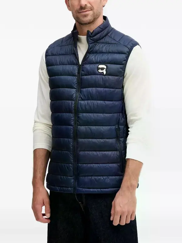 Karl Lagerfeld Logo-patch Zip-up Waistcoat