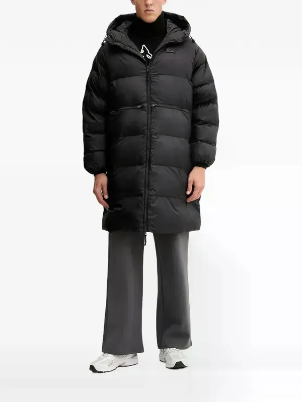 EA7 Logo Patch Padded Coat