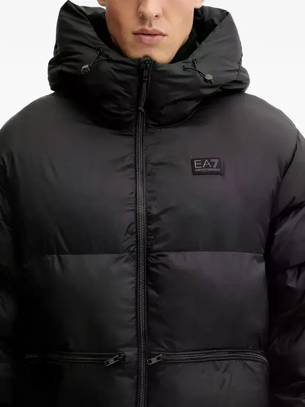 EA7 Logo Patch Padded Coat