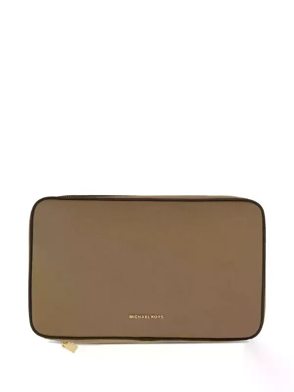 Michael Kors Logo-plaque Leather Wallet - Neutrals