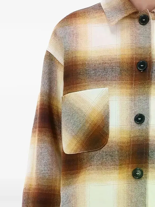 AMISH Plaid Overshirt With Pockets